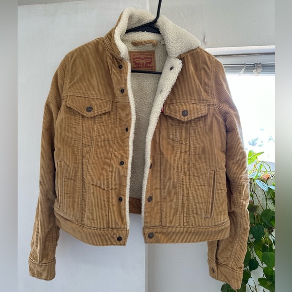 Levi's | Jackets & Coats | Levis Tan Corduroy Sherpa Jacket | Poshmark